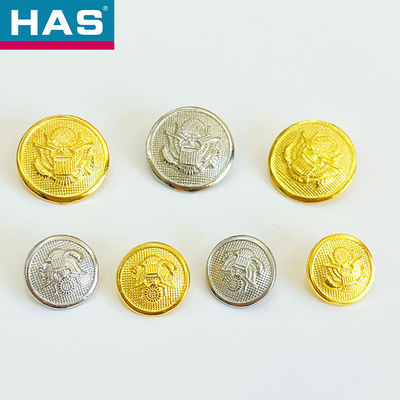 20mm Custom Metal Buttons Eco Friendly Metal Jean Buttons Gold Silver